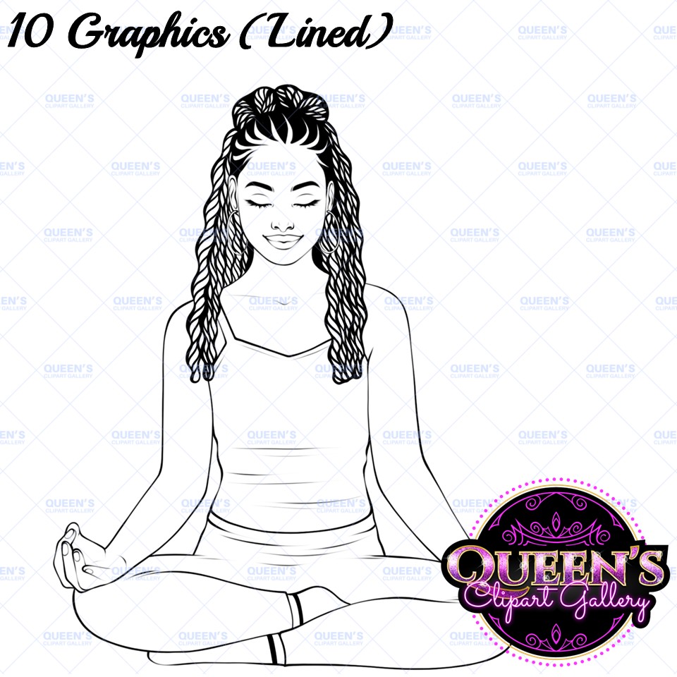 Calm Teenagers Clipart | Relaxed Teens | Yoga Clipart | High School ...