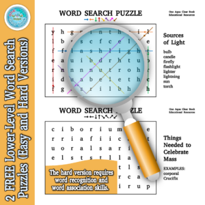 FREE Higher-Level Word Search Puzzle: Word Association and Message ...