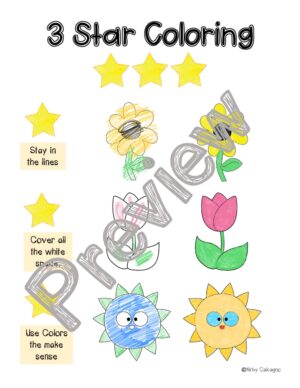 3 Star Coloring | Made By Teachers