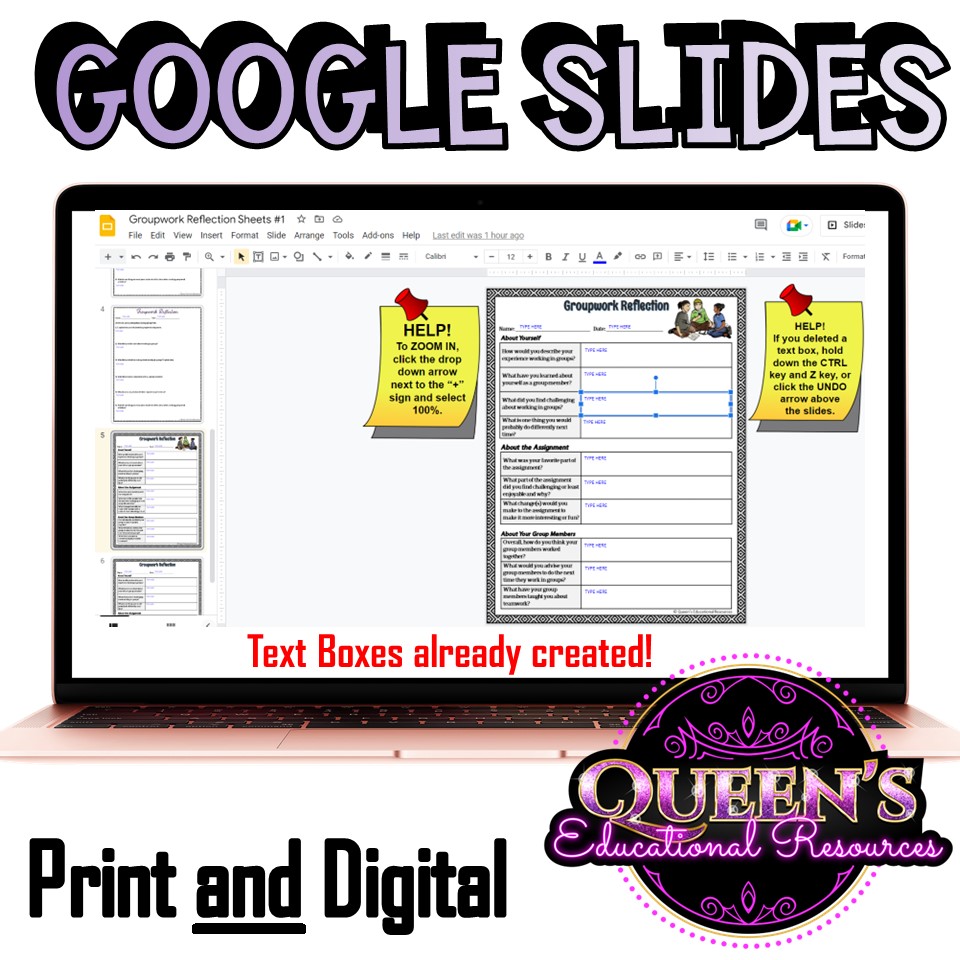 Groupwork Reflection Think Sheets | Cooperative Learning Reflection ...