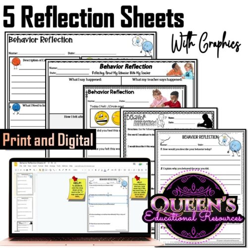 Reflection Sheets | Reflection Worksheets | Reading and Writing ...