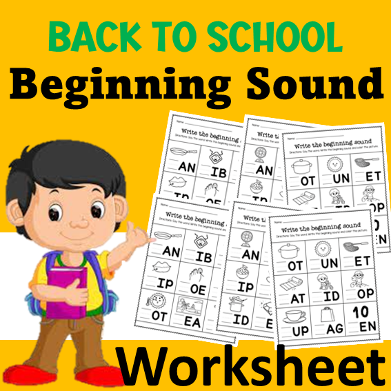 Back to School, Back to Sounds: Engaging Beginning Sounds Worksheets ...