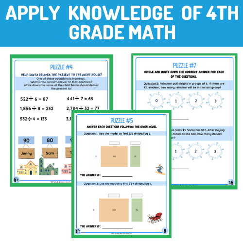 No Prep 4th Grade Math Escape Room | Christmas Paper Escape Room ...