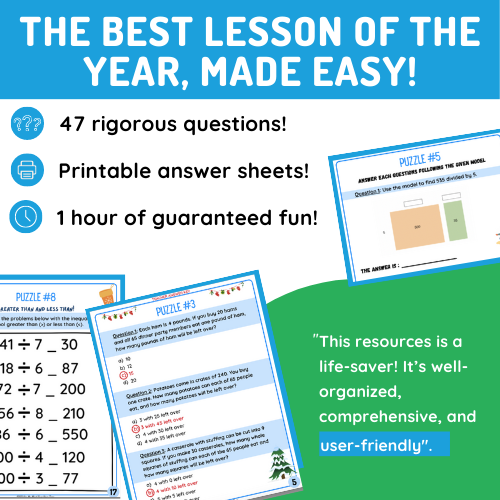 No Prep 4th Grade Math Escape Room | Christmas Paper Escape Room ...