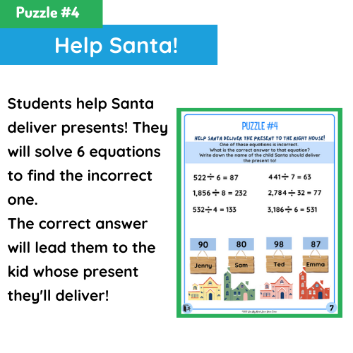 No Prep 4th Grade Math Escape Room | Christmas Paper Escape Room ...