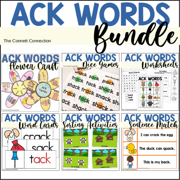 ACK Words Worksheets and Hands On Centers | Made By Teachers