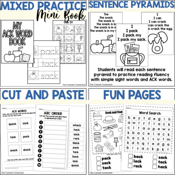 ACK Words Worksheets and Hands On Centers | Made By Teachers