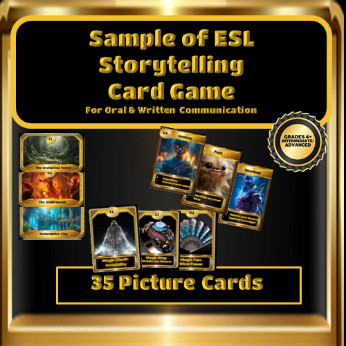Sample of Visual ESL Storytelling Card Game ( Writing Prompts ) | Made ...