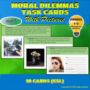 Moral Dilemmas - ESL Task Cards (Part 2) | Made By Teachers