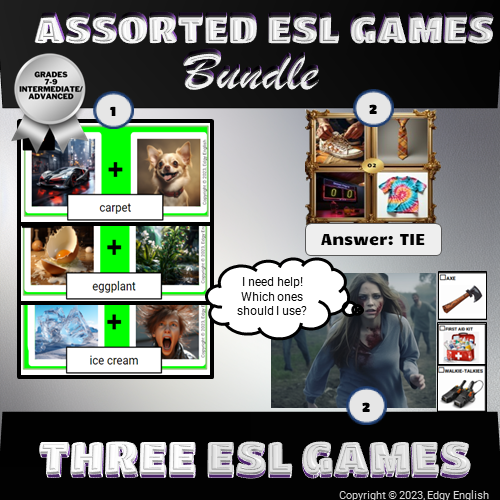 Assorted ESL Games (with pictures) - English as a Second Language ...