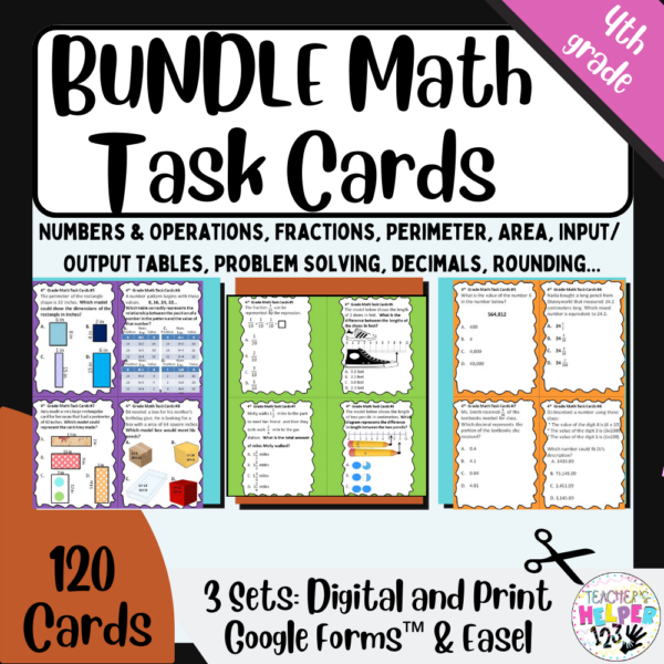 4th Grade 120 Card Collection | Growing Bundle | Paper & Digital Access ...