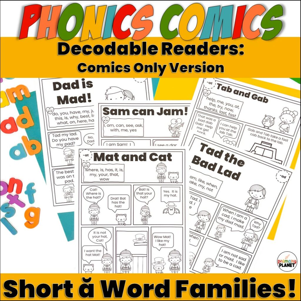 Decodable Readers + Phonics Worksheets - Short ă Word Families ...