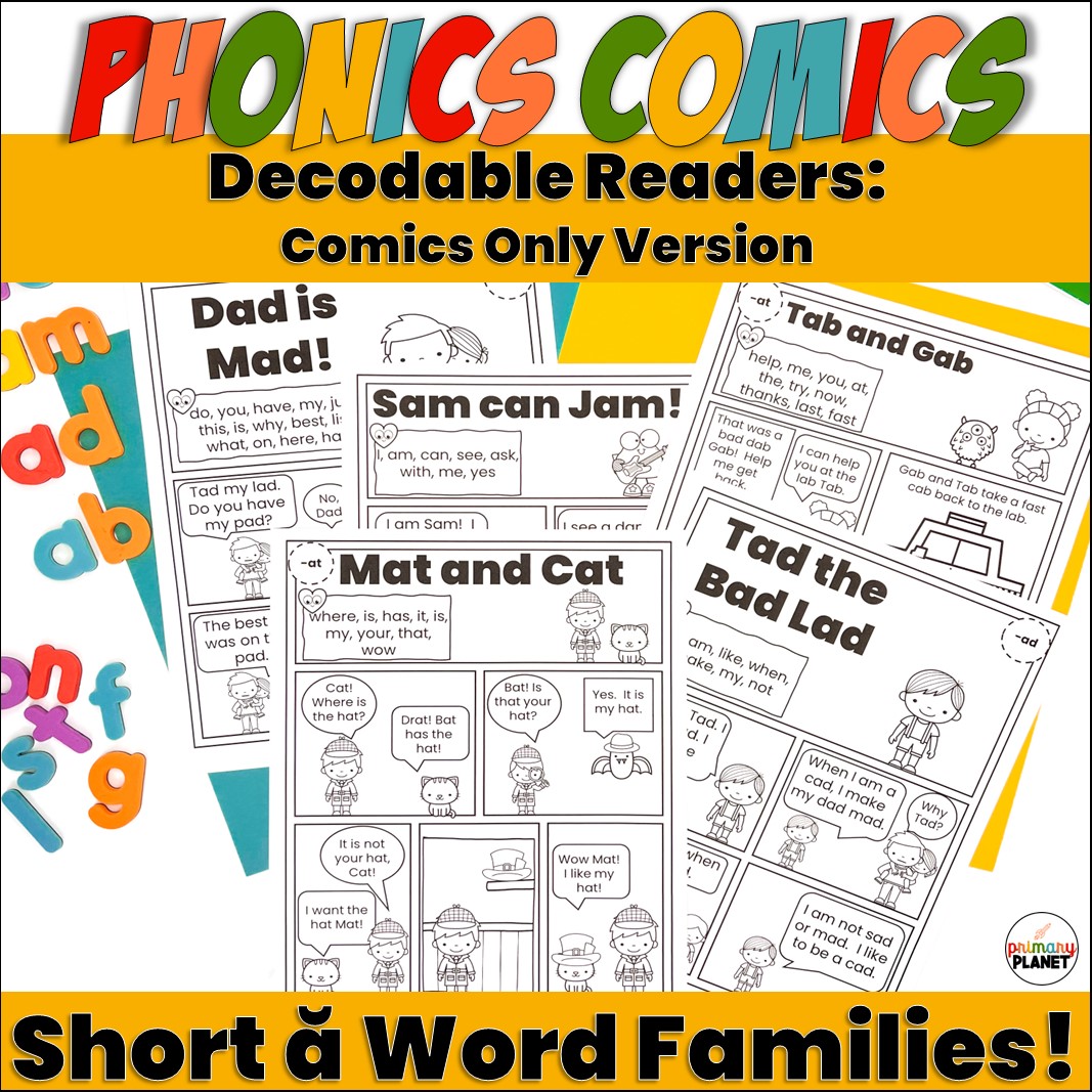 Decodable Readers + Phonics Worksheets - Short ă Word Families ...