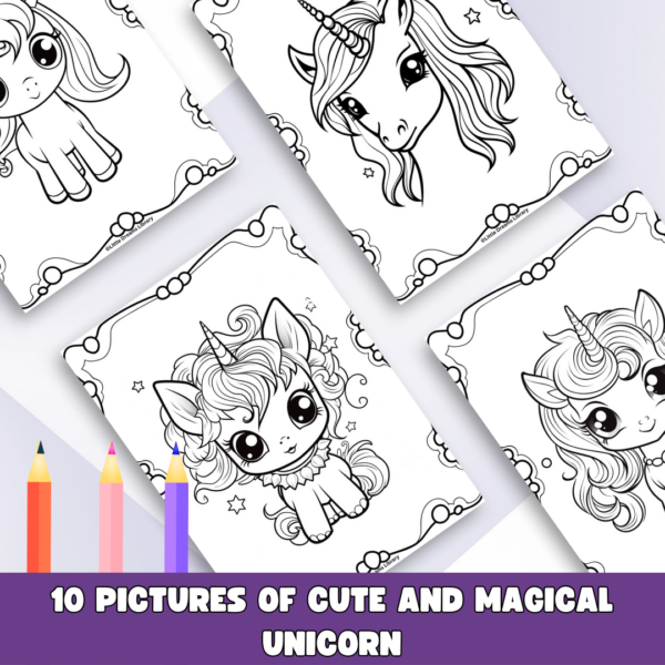 Magical Unicorn Coloring Pages | Cute and Kawaii | Pre-K to 5th Grade ...