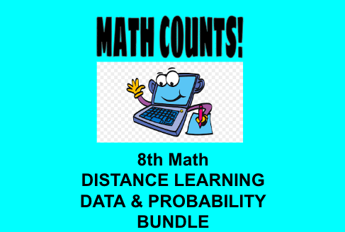 Complete Online Distance Learning 8th Math Bundle Data and Probability ...
