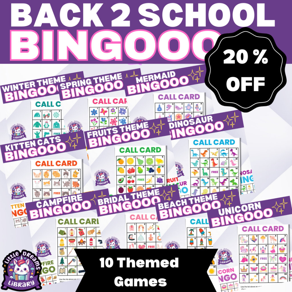 Back to School Bingo Bundle: Engage PreK-5th Graders with 10 Themed ...