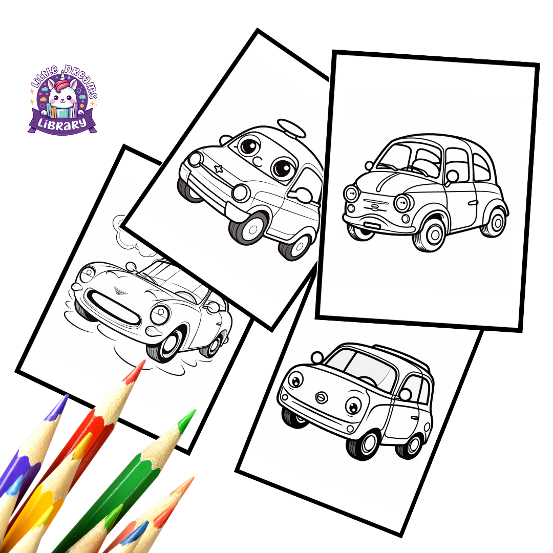 Cute Cars Coloring Pages Ideal for PreK-5th Grade & Homeschooling ...