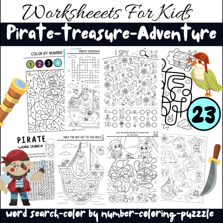 A Pirate Measurement Adventure-Buried Treasure Noun Activities ...