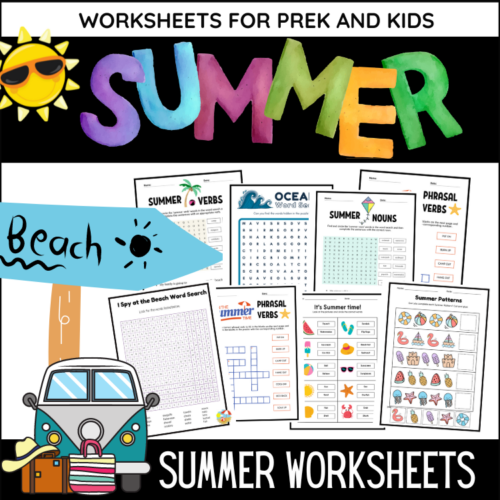 End Of The Year SUMMER Activities For Writing &Coloring-Prek Worksheets ...
