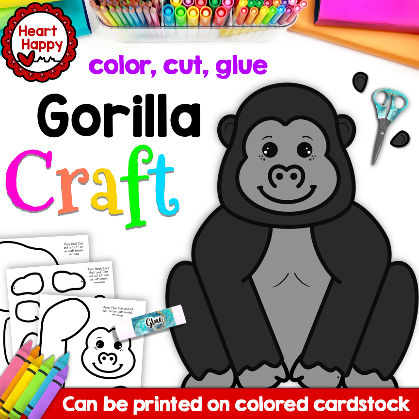 Gorilla Craft | Zoo Animal Craft | Letter G | Made By Teachers