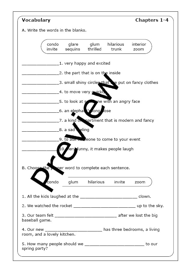 Barbara Park "Junie B. Jones Is a Party Animal" worksheets | Made By ...