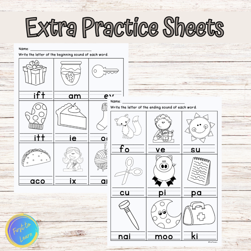 Beginning and Ending Sounds Clip Cards Kindergarten/First Grade | Made ...