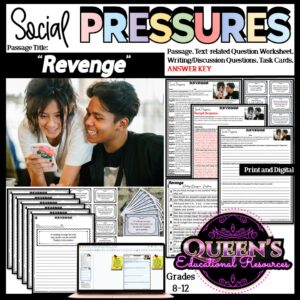 Peer Pressure Reading Passage | Social Pressures | Revenge Passage ...