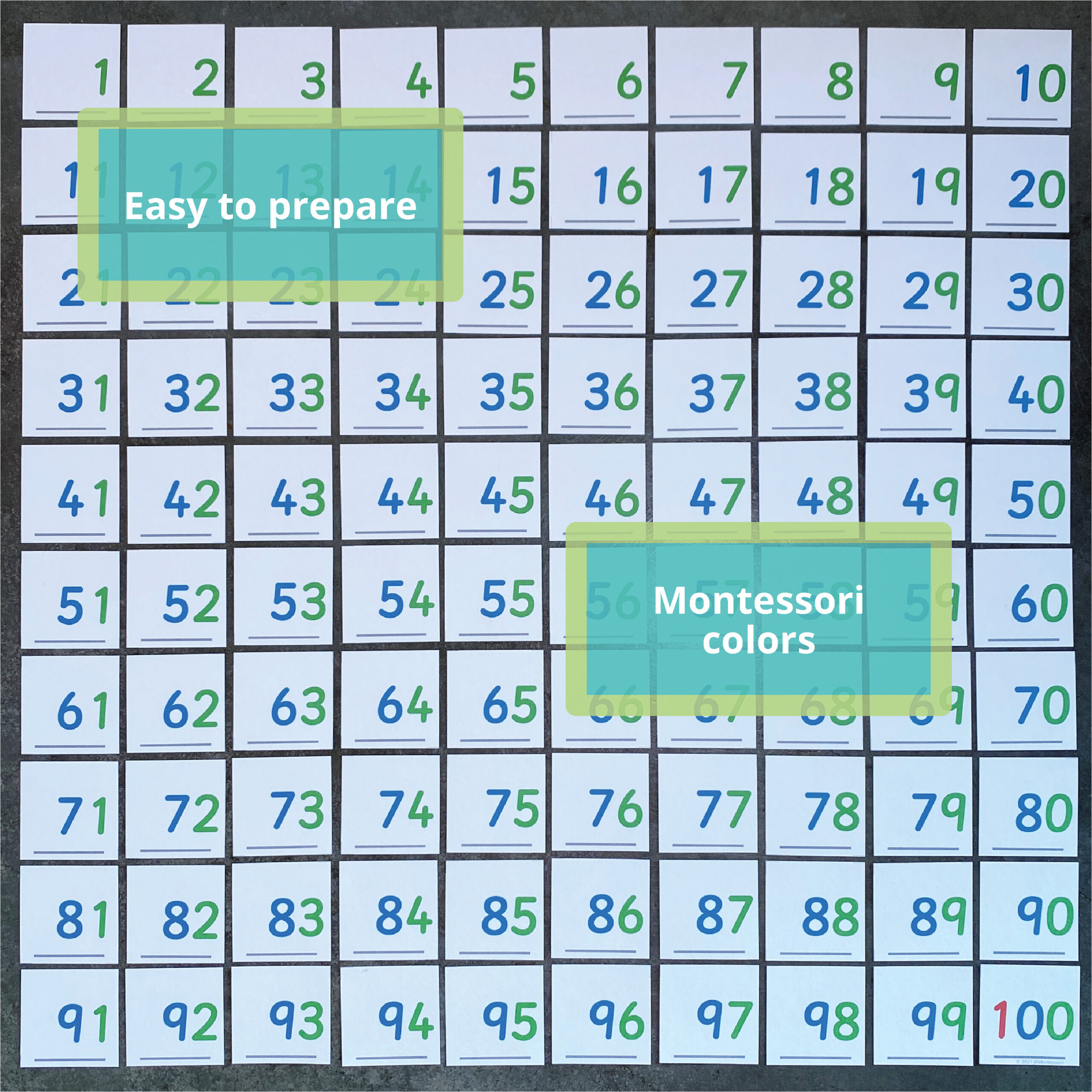 Montessori Math Roman Numeral Hundred Chart Cards | Made By Teachers