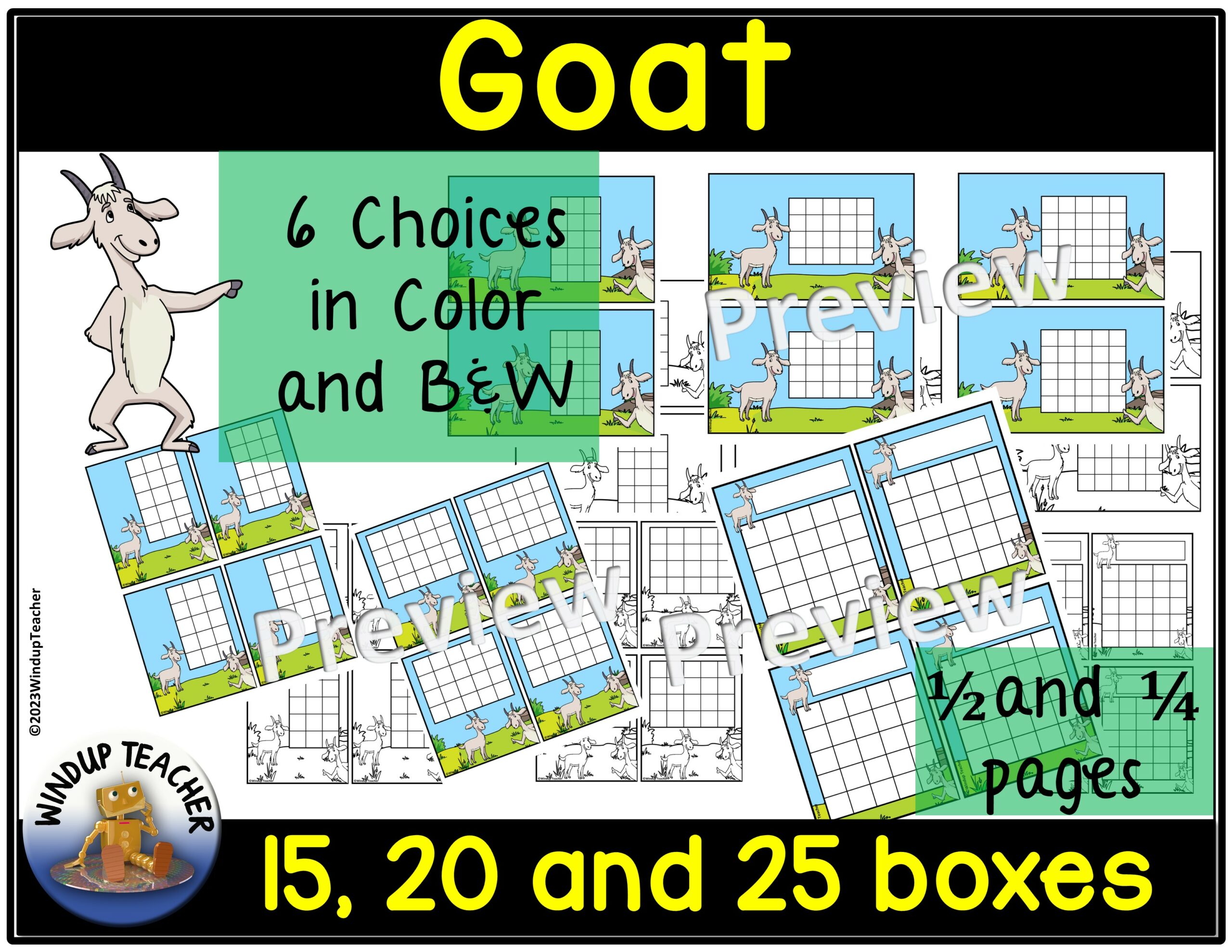 Farm Animal Sticker Charts | Goat | Made By Teachers
