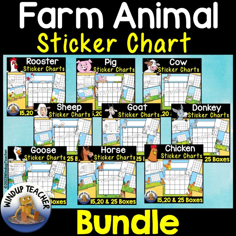 Farm Animal Sticker Charts BUNDLE | Made By Teachers