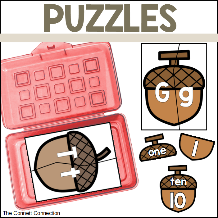 Acorn Alphabet and Number Cards and Puzzles | Made By Teachers