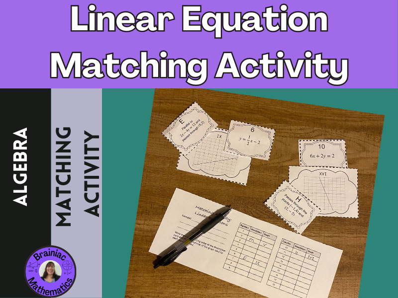 Linear Equation Matching Activity | Made By Teachers