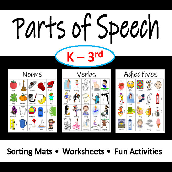 Parts of Speech: Nouns, Verbs, Adjectives K-2 | Made By Teachers
