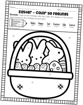 Easter Color by Feeling Worksheets | Made By Teachers