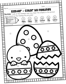 Easter Color by Feeling Worksheets | Made By Teachers