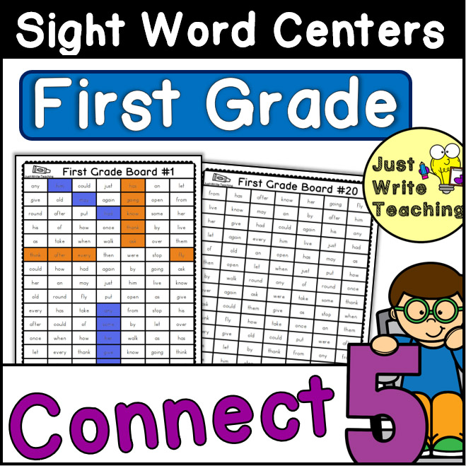 Connect 5 First Grade Sight Words Game | Made By Teachers