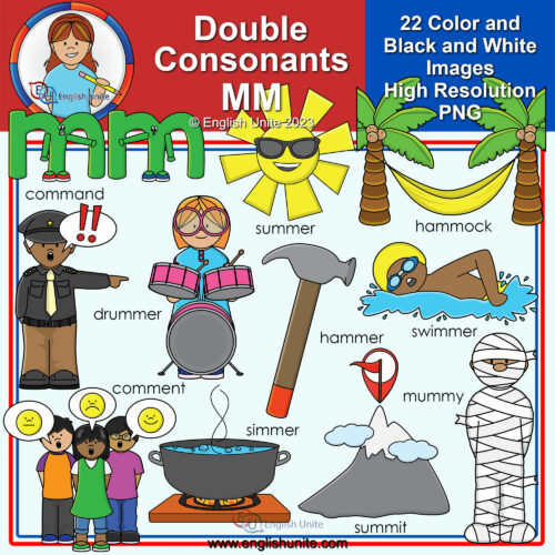 Clip Art - Double Consonants MM | Made By Teachers