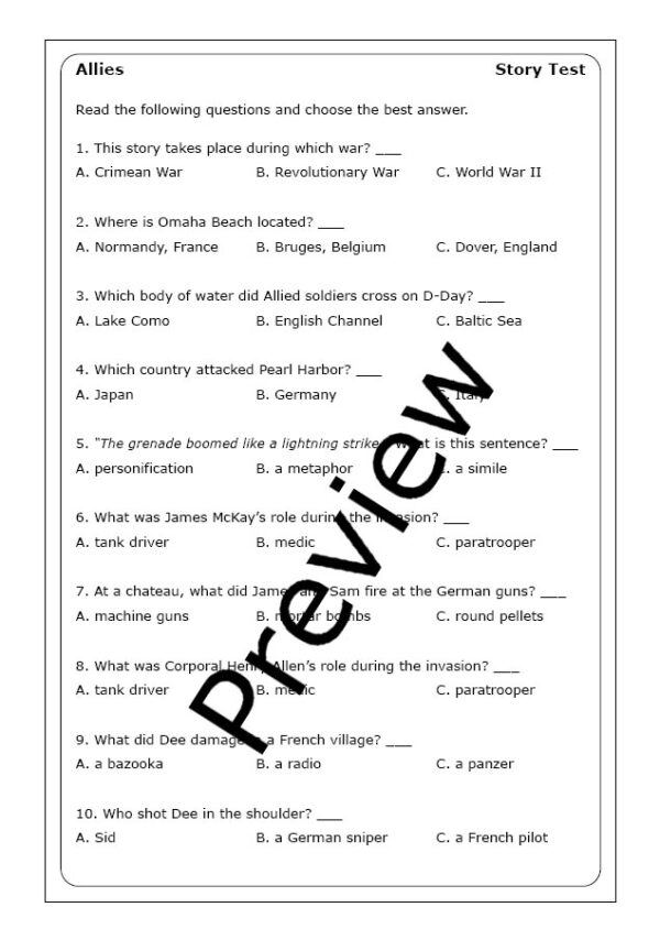Alan Gratz "Allies" worksheets | Made By Teachers