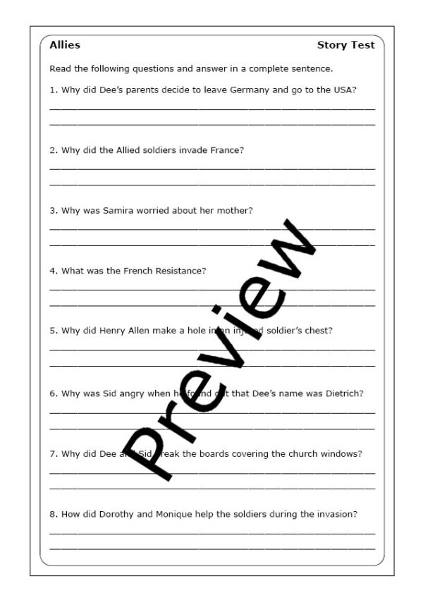 Alan Gratz "Allies" worksheets | Made By Teachers