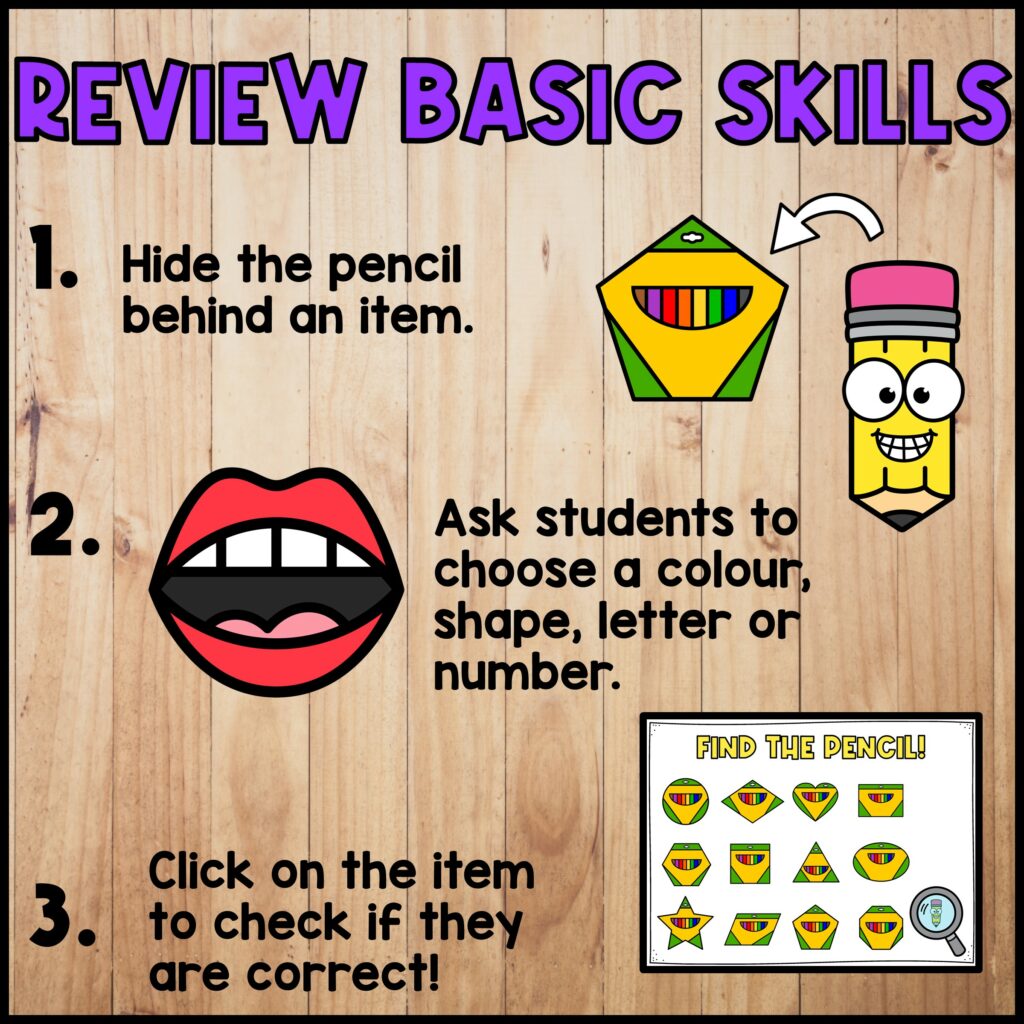 Back to School Digital Hide and Seek | Letters Numbers Shapes Colors ...