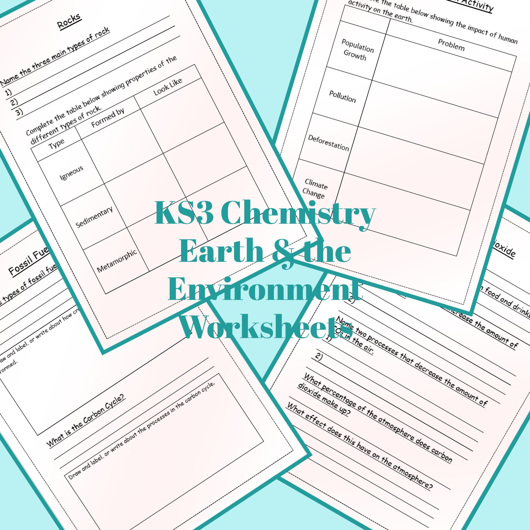 Chemistry Earth and the Environment Worksheets | Made By Teachers