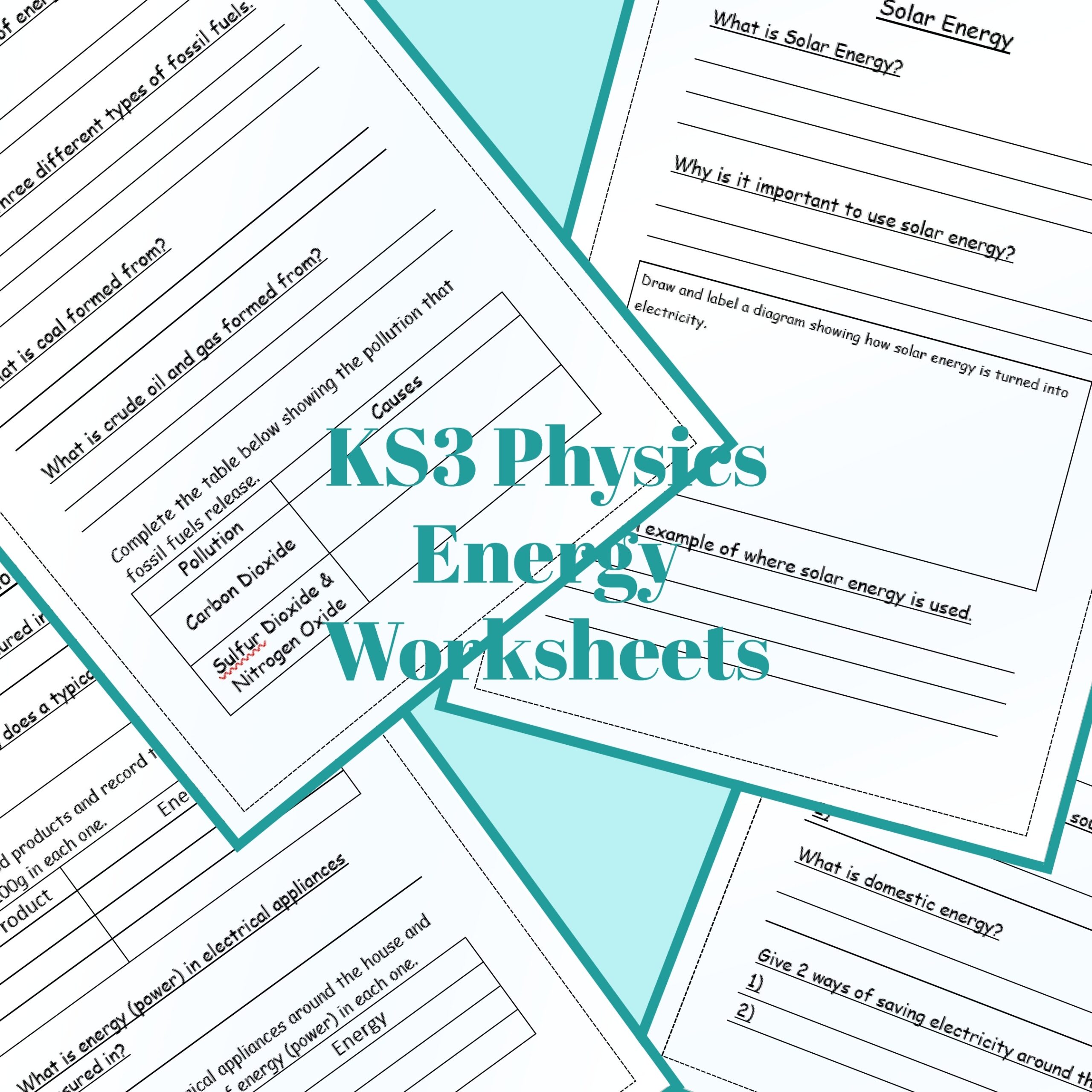 Physics Energy Worksheets | Made By Teachers