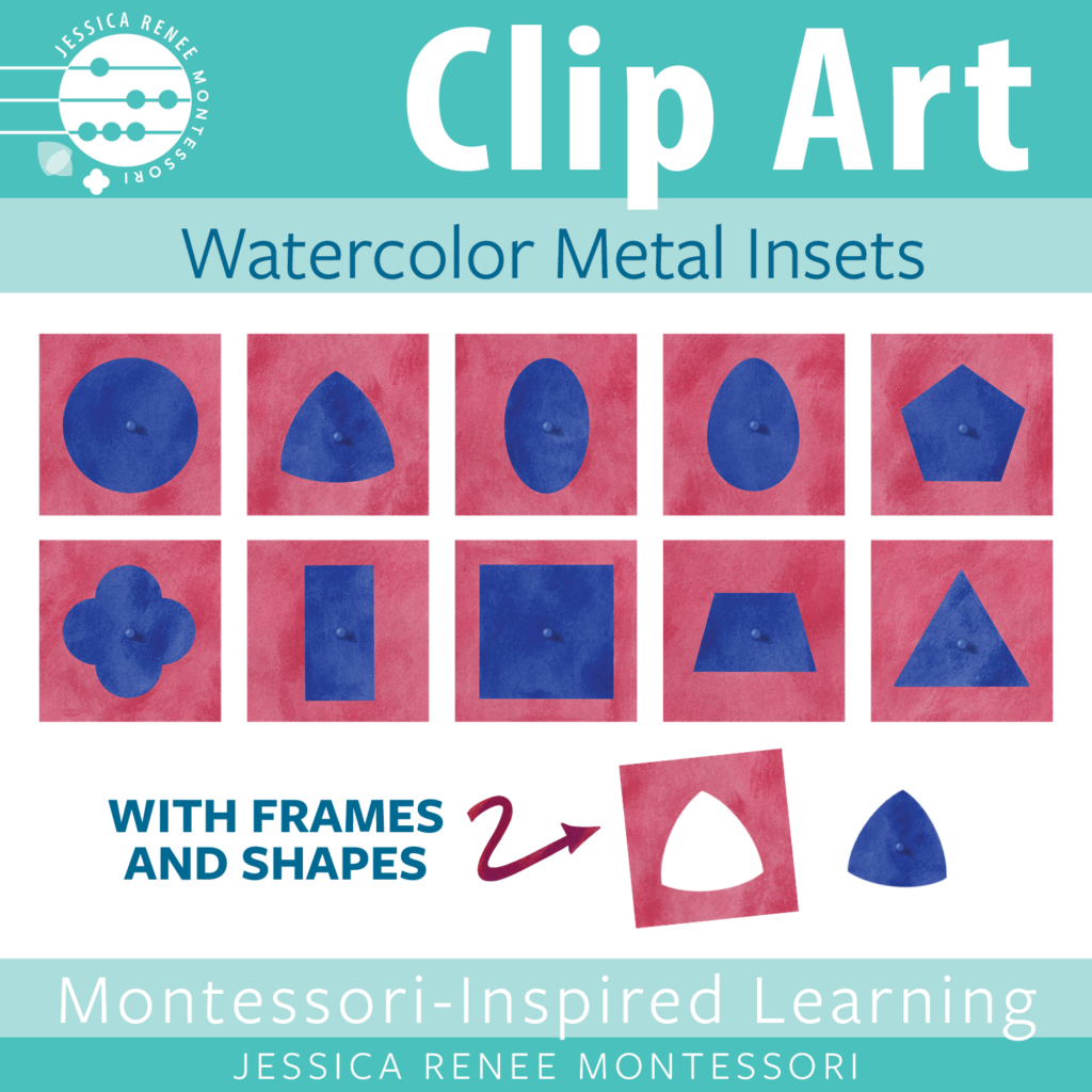 Montessori Quatrefoil and Metal Insets Clip Art | Made By Teachers