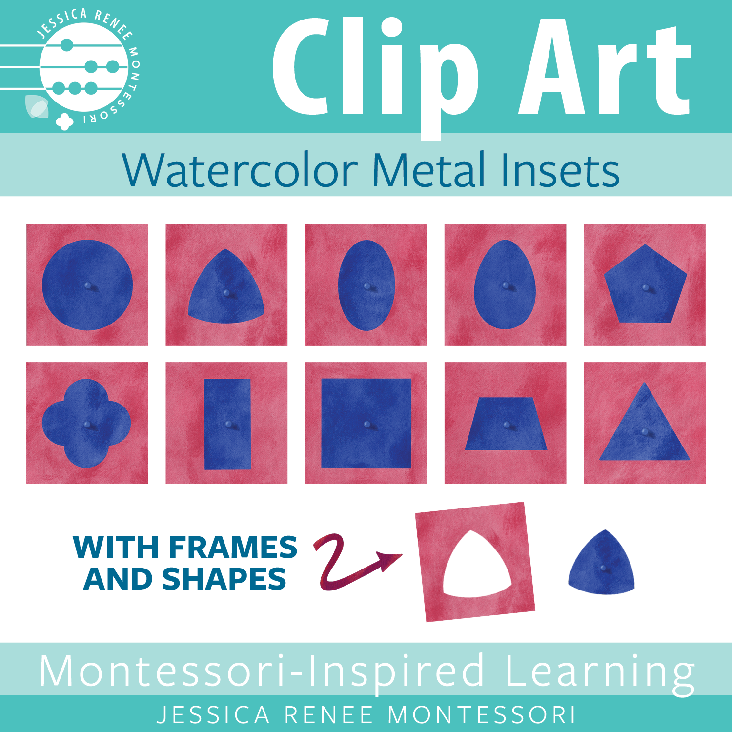 Montessori Quatrefoil and Metal Insets Clip Art | Made By Teachers