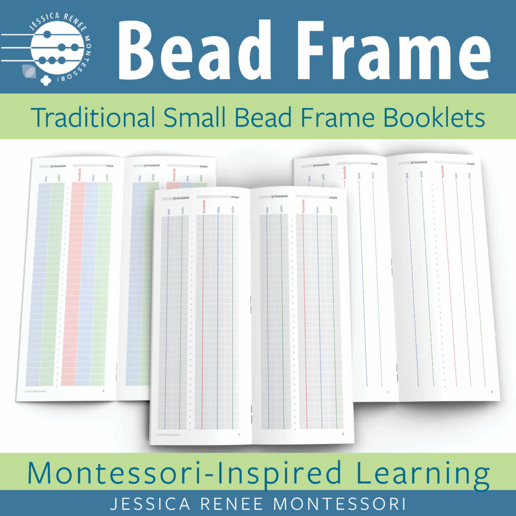 Montessori Math Traditional Small Bead Frame Booklets - Made By Teachers