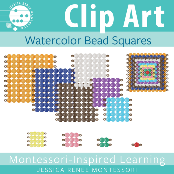 Montessori Math Bead Squares 1-10 Clip Art | Made By Teachers
