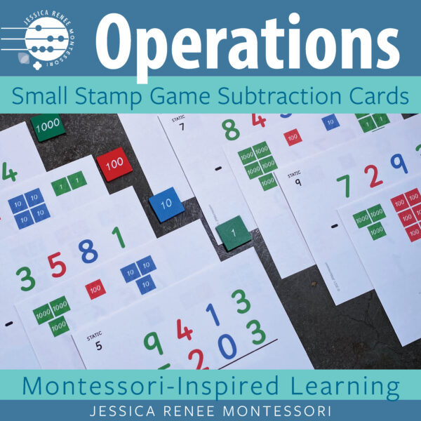 Montessori Stamp Game Operations Cards Bundle (Small Cards) | Made By ...