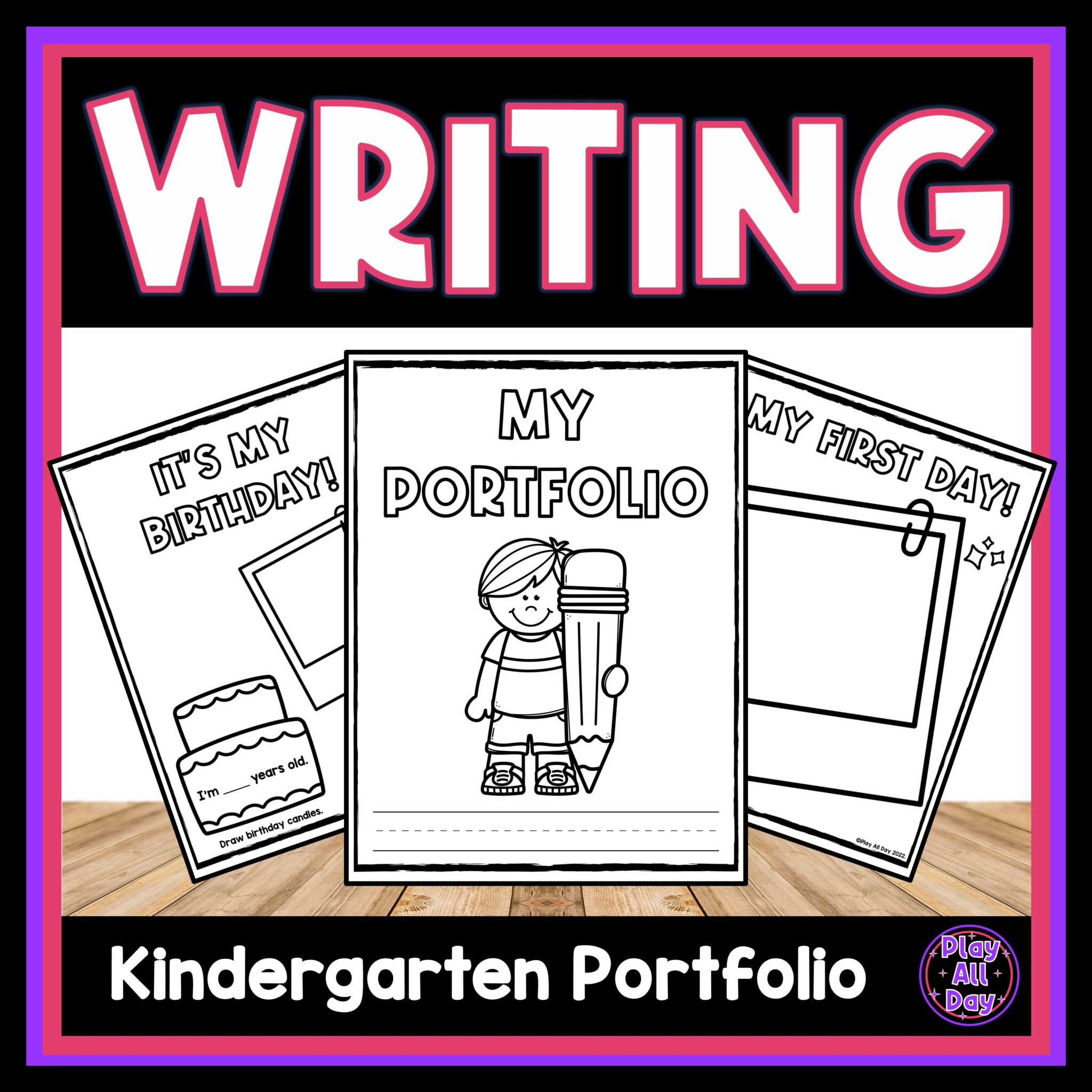 Back to School Kindergarten Portfolio | Student Portfolio of Writing ...
