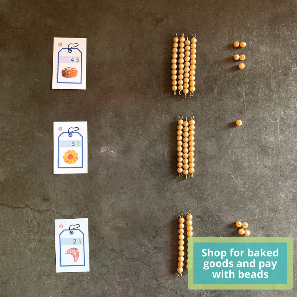 Montessori Math Game Bakery Shopping Tags | Made By Teachers