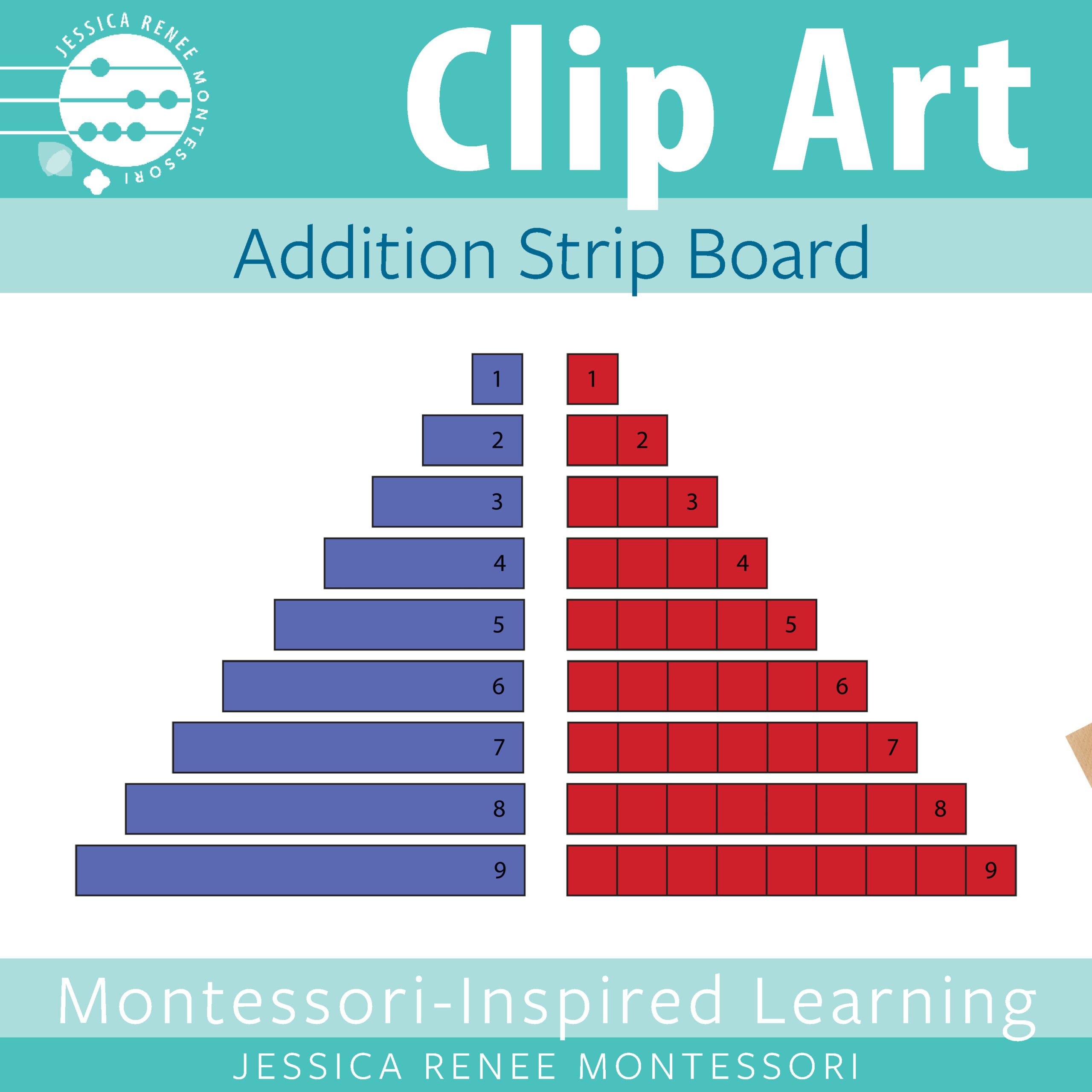 Montessori Math Addition Strip Board Clip Art | Made By Teachers